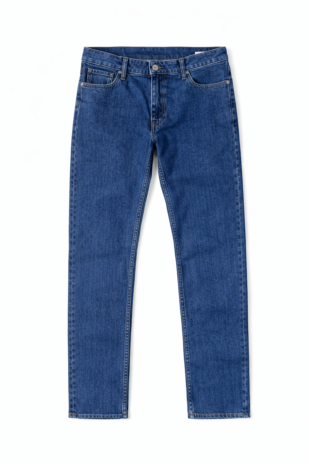Dark Blue Stone Wash Slim Fit Jeans